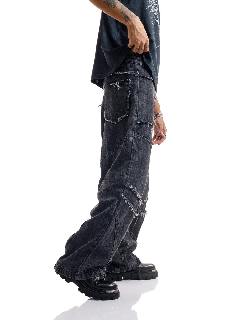 OUTWARD SEAMS BAGGY JEANS